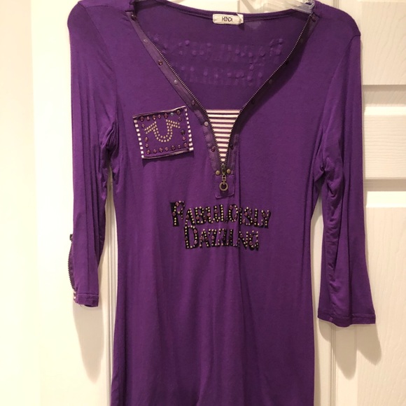 hendi | Tops | Funky Top Purple | Poshmark